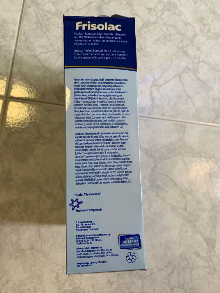 Frisolac Step 1 600g Formula Milk powder Baby bought in Malaysia, made ...