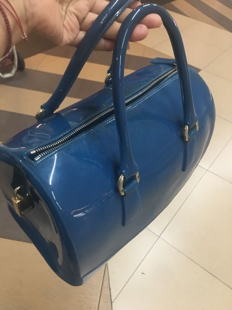Furla jelly bag original with padlock, Women's Fashion, Bags & Wallets ...