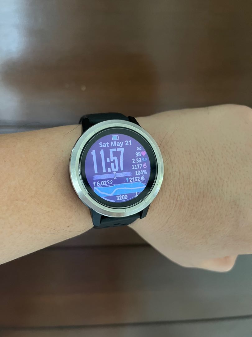 Garmin Active 3 black, Men's Fashion, Watches & Accessories, Watches on ...