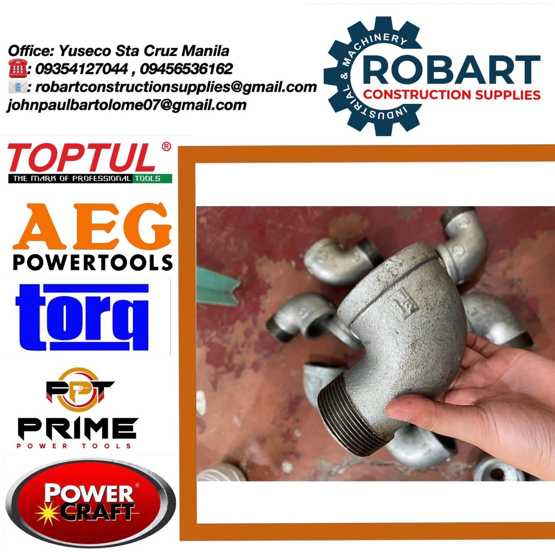 GI straight elbow, Commercial & Industrial, Construction Tools ...