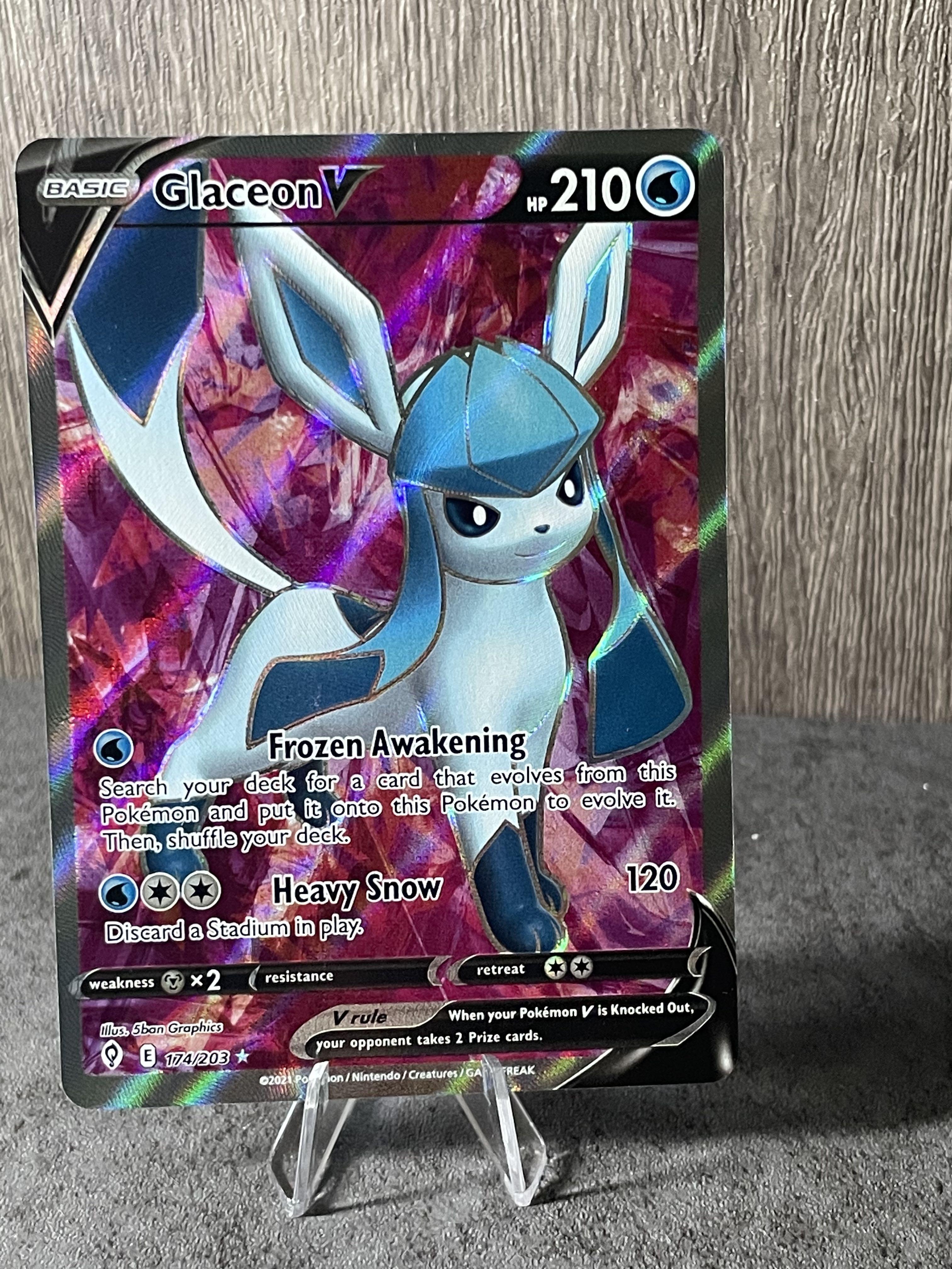 Glaceon V Alt Art Full Art, Hobbies & Toys, Toys & Games on Carousell