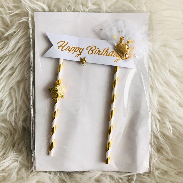 Gold Series Cake Topper | Birthday Cake Topper | Gold Color Cake Topper ...