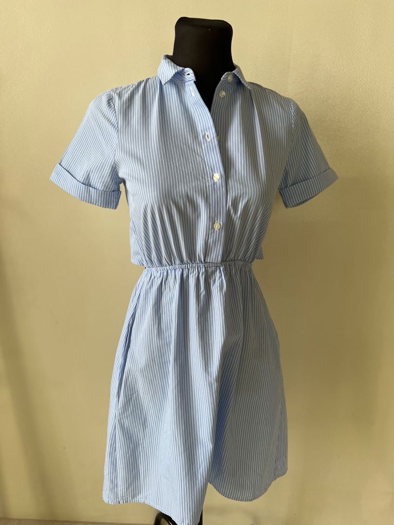 H&M DIVIDED BLUE AND WHITE STRIPED DRESS, Women's Fashion, Dresses ...