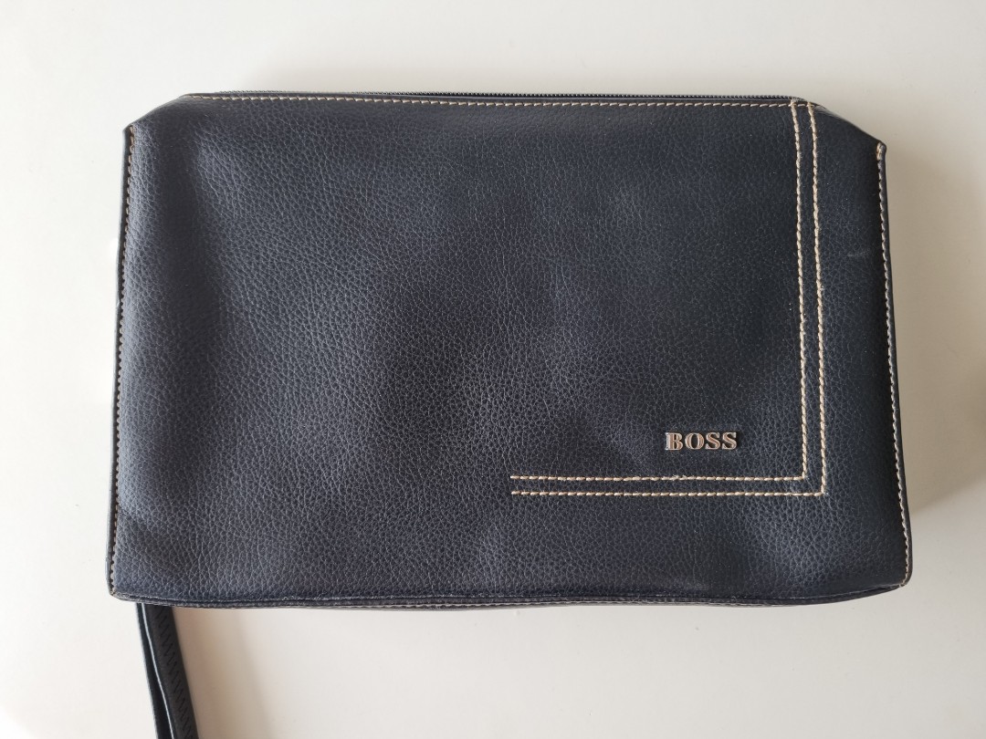 Hugo Boss Leather Pouch, Men's Fashion, Bags, Belt bags, Clutches and ...