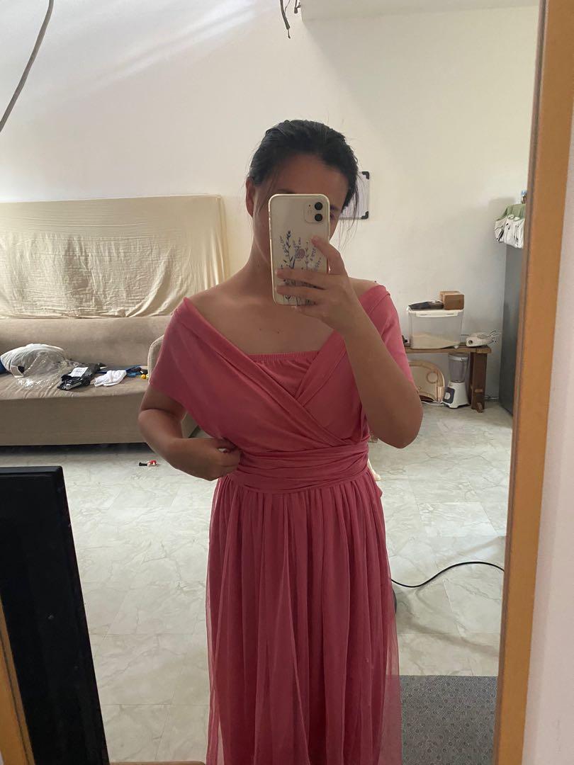 Infinity Dress (Old Rose), Women's Fashion, Dresses & Sets, Evening ...