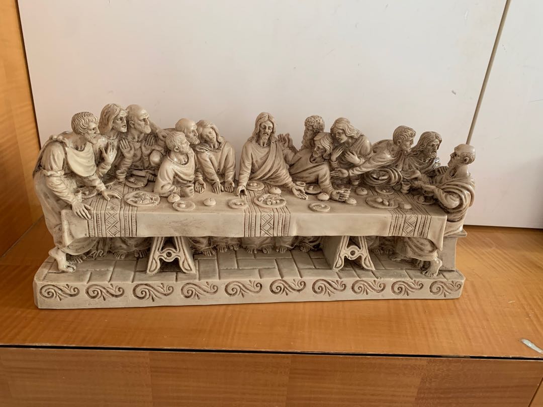 Jesus last supper statue (marble), Furniture & Home Living, Home Decor ...