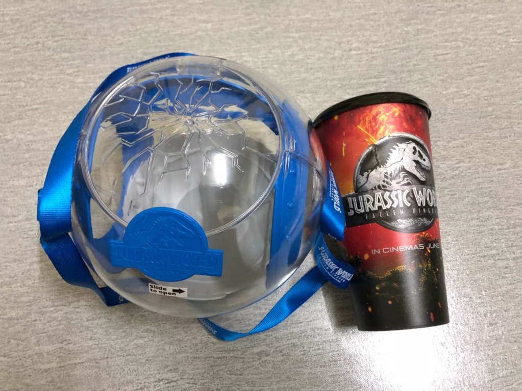 JURASSIC WORLD PopCorn Container & Bucket FREE Movie Cup Collector's ...
