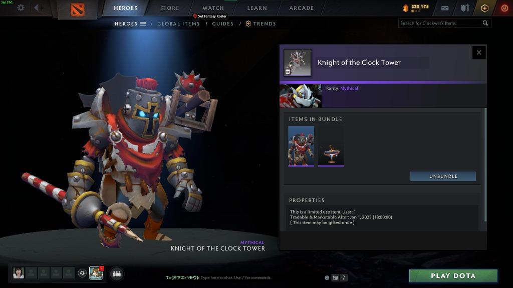 Knight of the Clock Tower - Clockwerk set (Very Rare) dota 2 Aghanim's ...