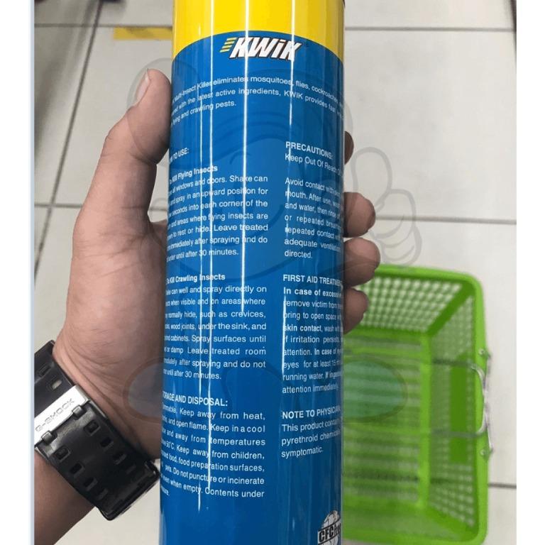 Kwik Water-based Insect Killer Spray 600ml, Health & Nutrition, Insect ...