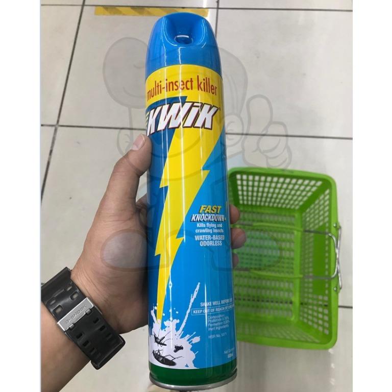 Kwik Water-based Insect Killer Spray 600ml, Health & Nutrition, Insect ...