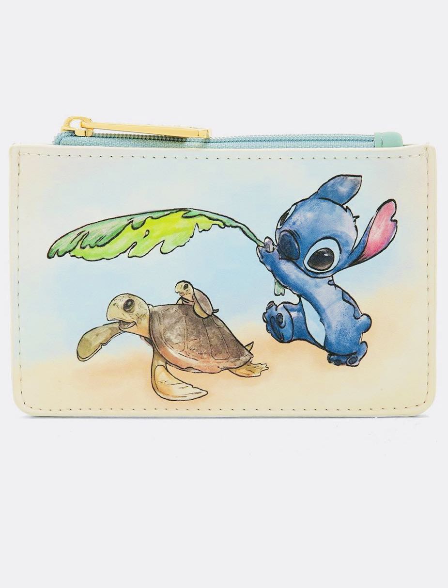USA x Loungefly Disney Lilo & Stitch Turtles Coin Purse Cardholder Bag ...