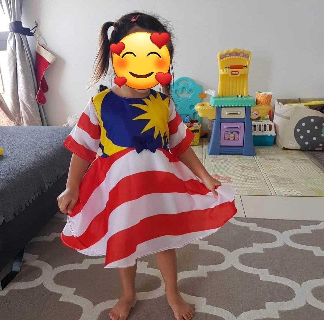Merdeka Dress / Jalur Gemilang / Malaysia Flag, Babies & Kids, Babies ...