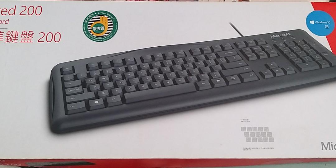 Microsoft Wired Keyboard 200 (微軟鍵盤), 電腦＆科技, 電腦周邊及配件, 電腦鍵盤及相關產品 - Carousell
