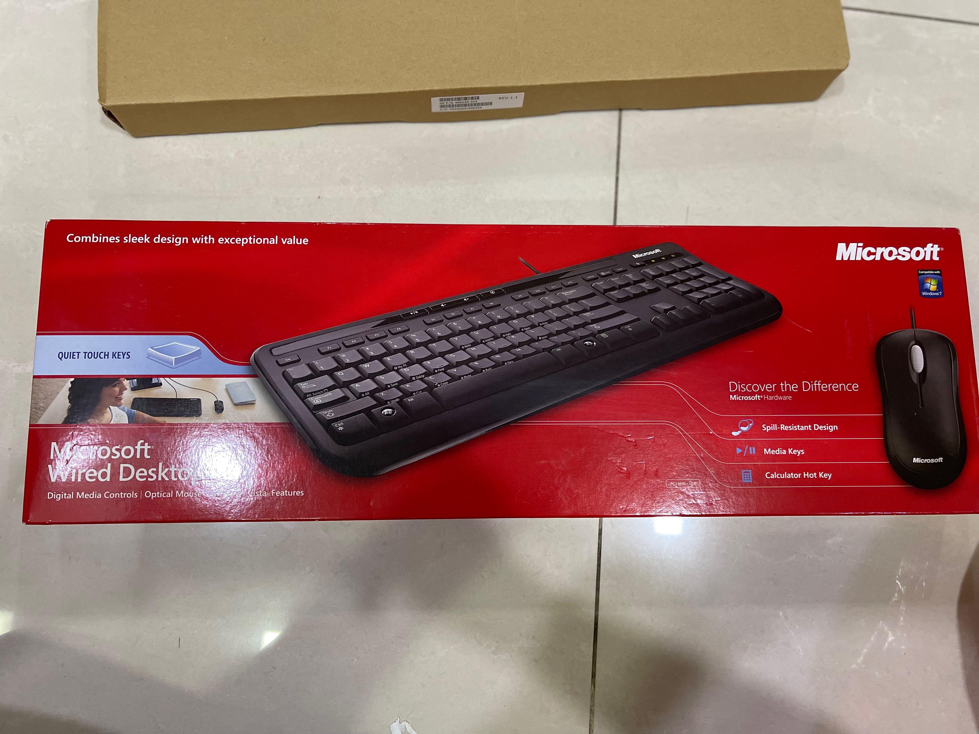 Microsoft Wired Desktop 600 - Keyboard and mouse, Computers & Tech ...