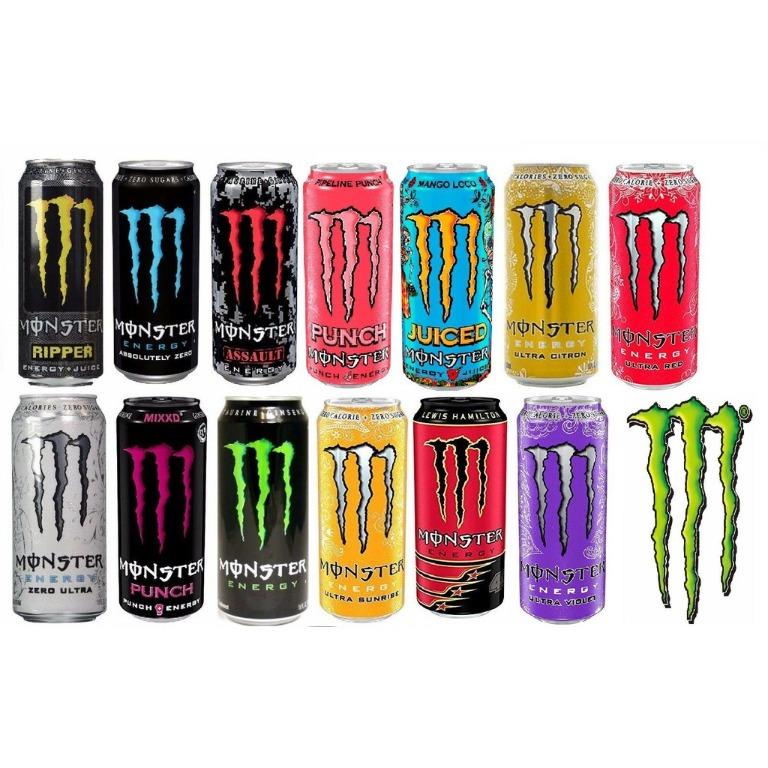 Monster Energy Drink Special/Rare Flavours (355ml, 473ml, 500ml), Food ...