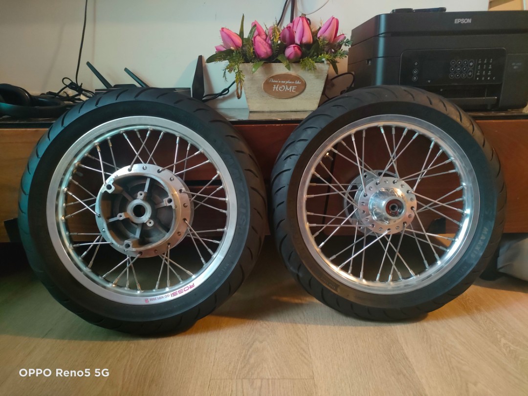 Nmax v2 14inch spokes rims, Motorcycles, Motorcycle Accessories on ...