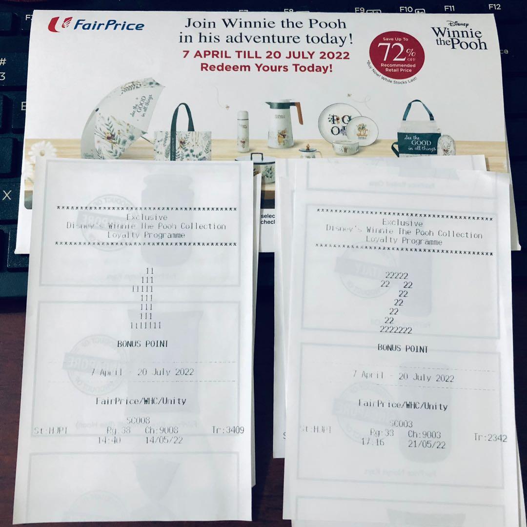NTUC Point for Winnie the Pooh Series, Everything Else on Carousell
