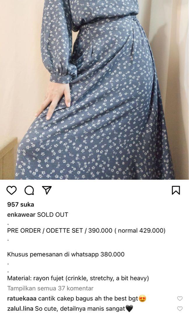 Odette Set by Enkawear, Fesyen Wanita, Pakaian Wanita, Gaun & Rok di Carousell