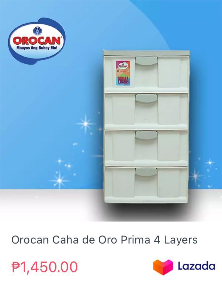 Orocan Premium 4 Plastic Drawers, Furniture & Home Living, Furniture ...