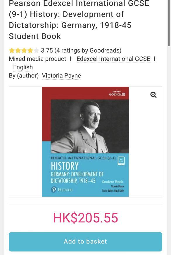 Pearson Edexcel IGCSE History Textbooks, 興趣及遊戲, 書本 & 文具, 教科書 - Carousell