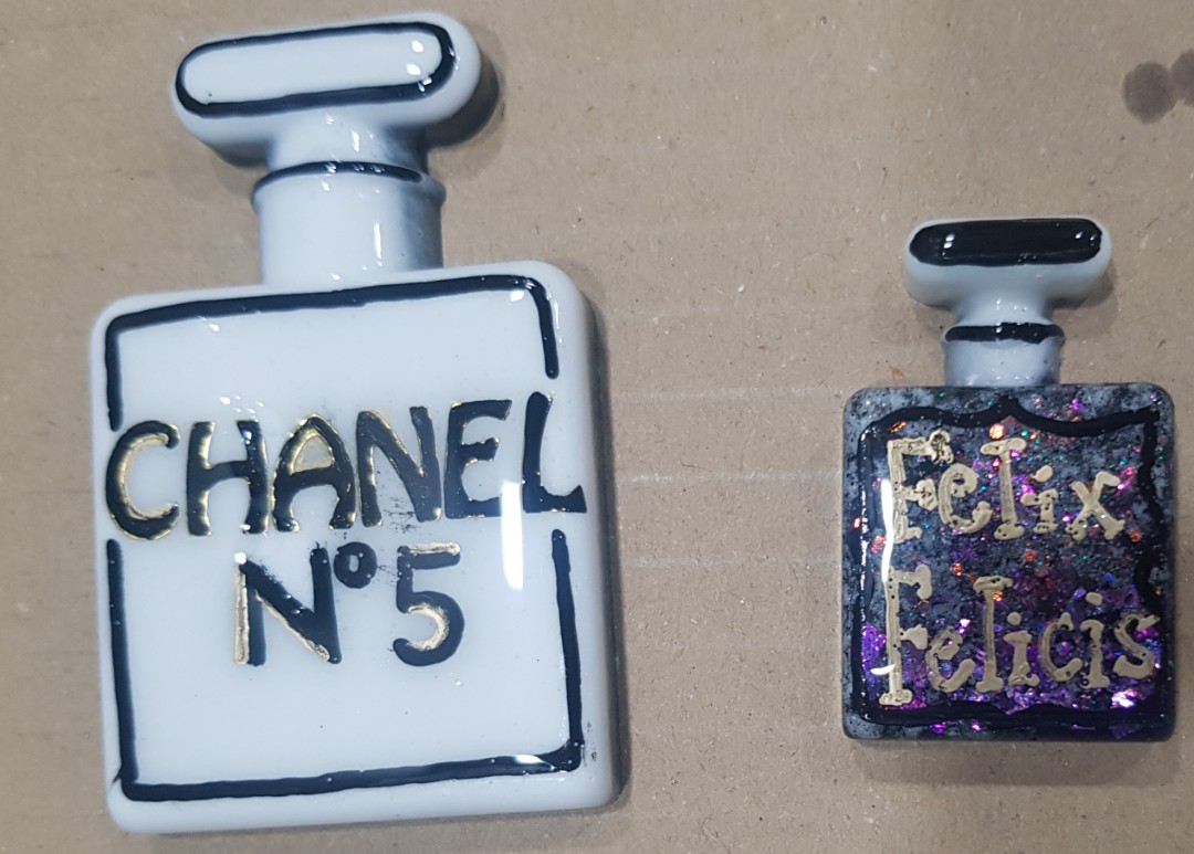 Perfume bottle resin keychains, Hobbies & Toys, Stationery & Craft ...