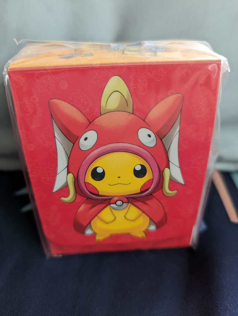 Pokemon Pikachu Poncho wearing Gyrados/Magikarp card deck board box ...