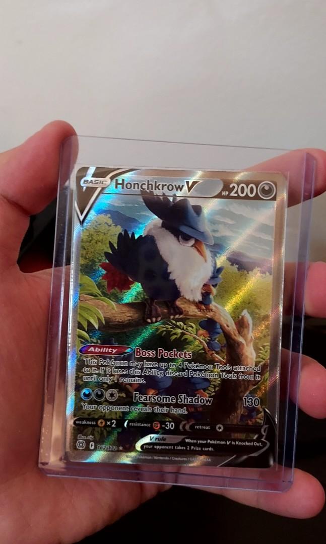 Pokemon TCG Honchkrow V 162/172 Alternate Full Art Ultra Rare Sword ...