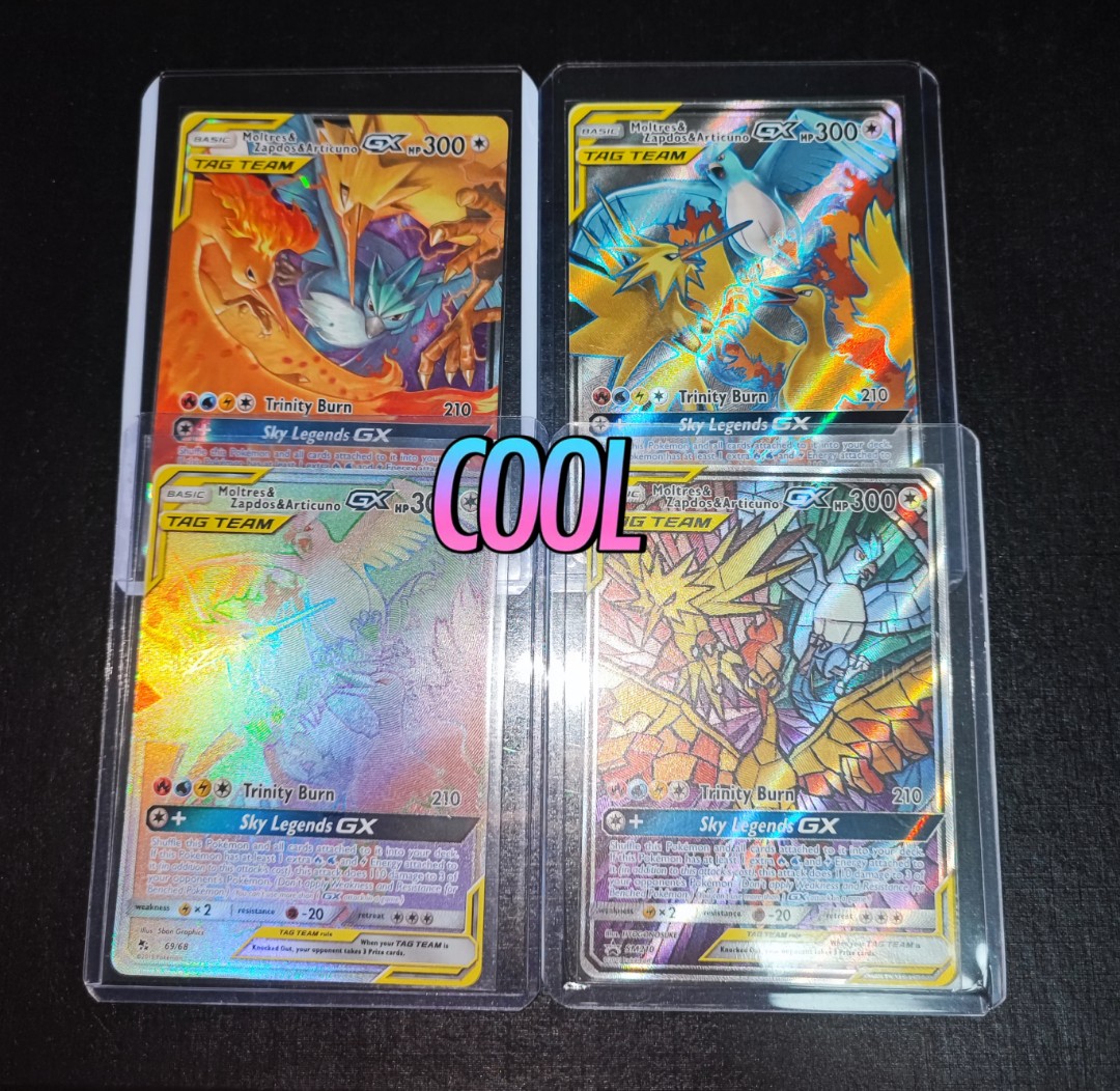 Pokémon TCG legendary birds - trio birds set- Moltres Zapdos Articuno ...