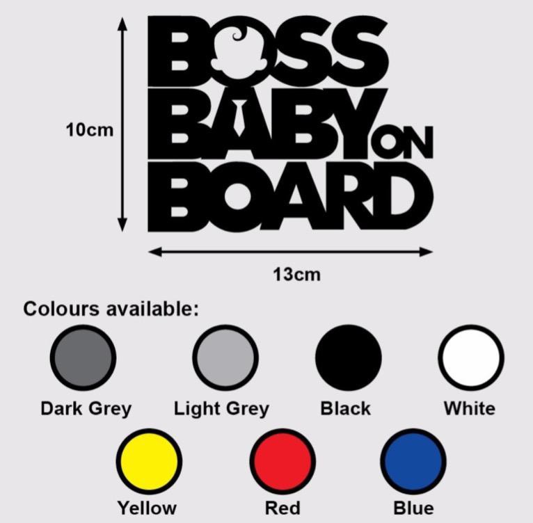 Premium Decal BOSS BABY ON BOARD, Hobbies & Toys, Stationery & Craft ...