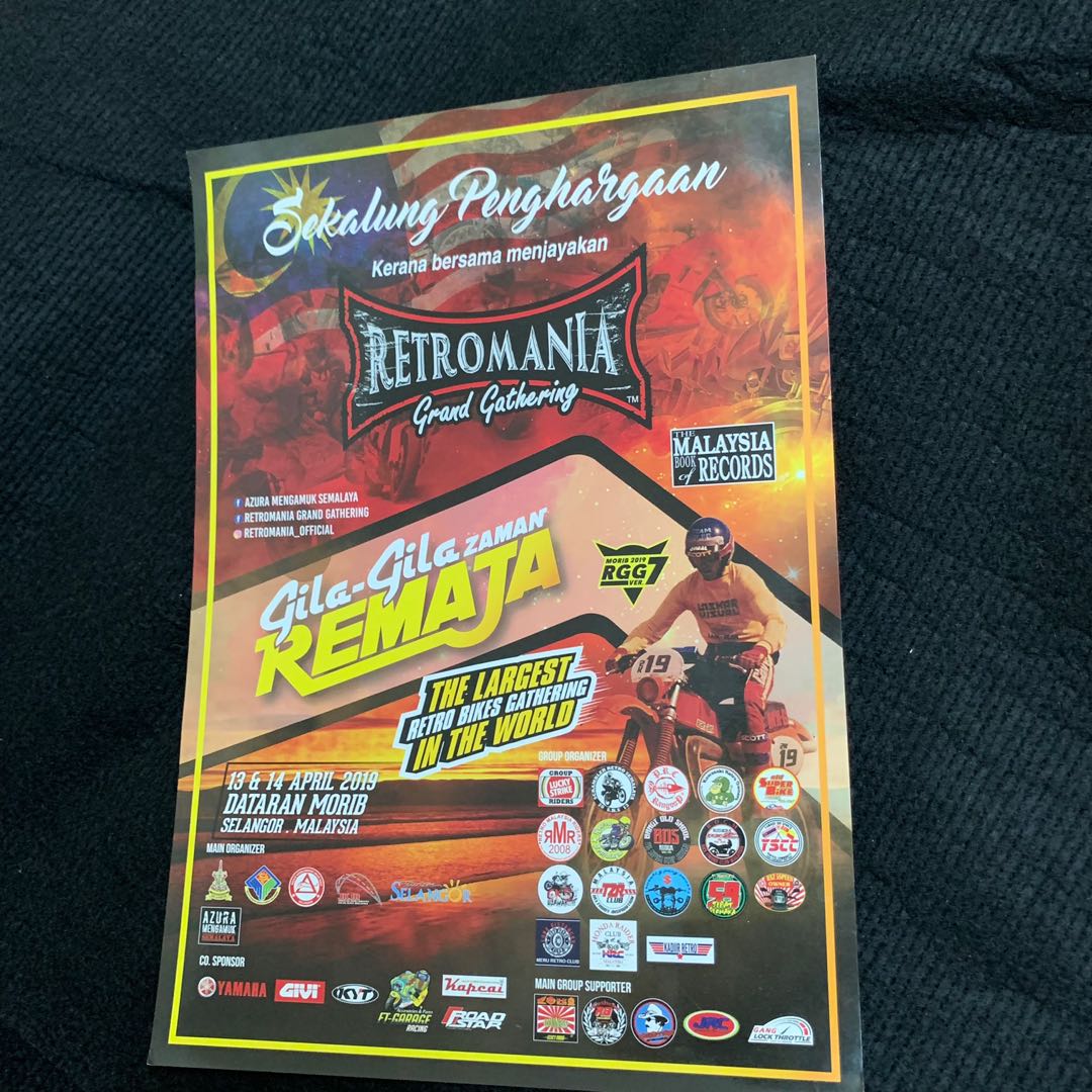 Retromania Grand Gathering Sijil Penyertaan, Motorbikes on Carousell