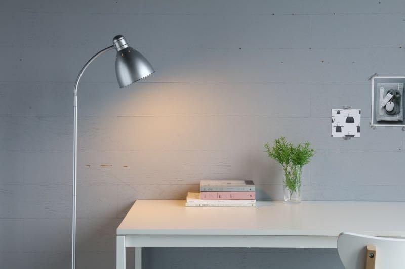 Rusta Standing Floor Lamp (Silver), Furniture & Home Living, Lighting ...