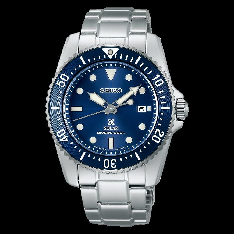 Seiko Prospex Solar Blue Dial Stainless Steel Watch SNE585 SNE585P1 ...