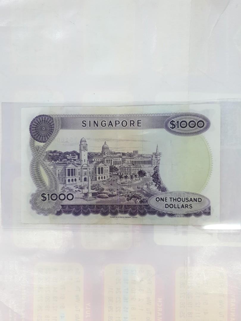 Singapore Orchid $1000 Note, Hobbies & Toys, Memorabilia & Collectibles ...