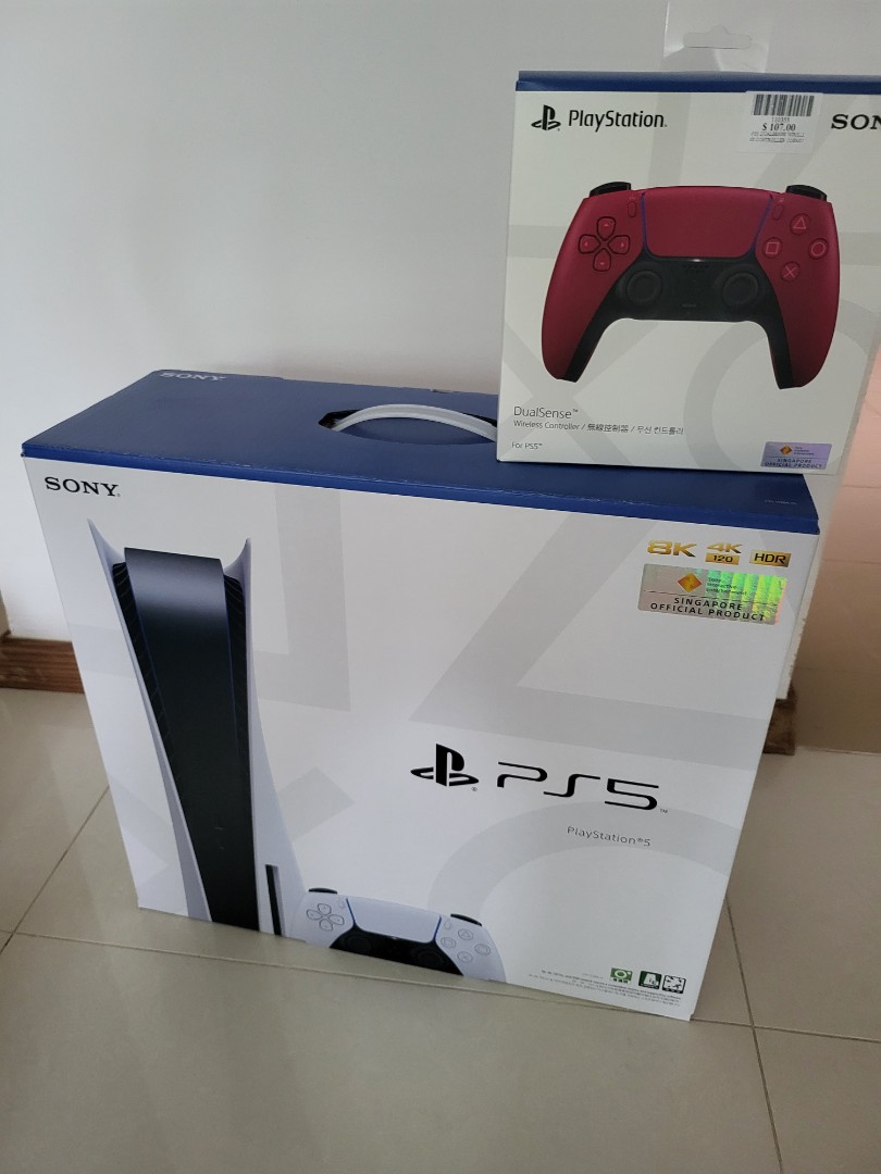Sony PS5 With 2 Controllers, Video Gaming, Video Game Consoles ...