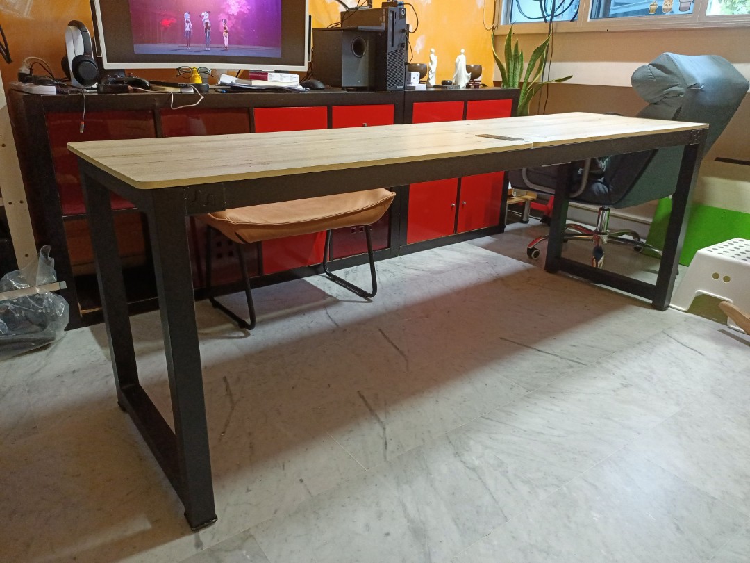 Study Long Table 200cm, Furniture & Home Living, Furniture, Tables ...