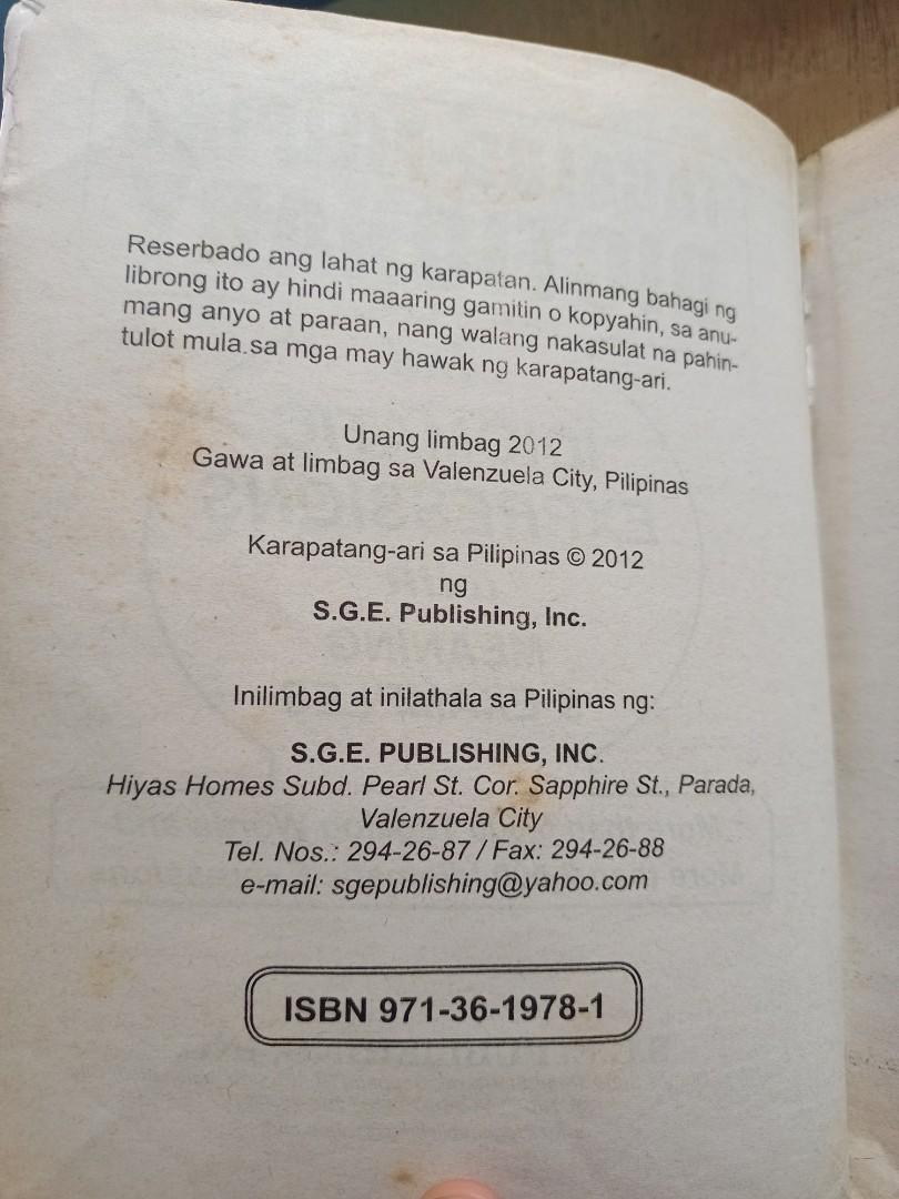 Tagalog-Filipino Dictionary and Idiomatic Expressions, Hobbies & Toys, Books & Magazines ...