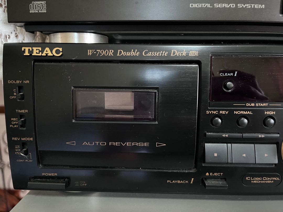 TEAC W-790R vintage double cassette deck, Audio, Other Audio Equipment on Carousell