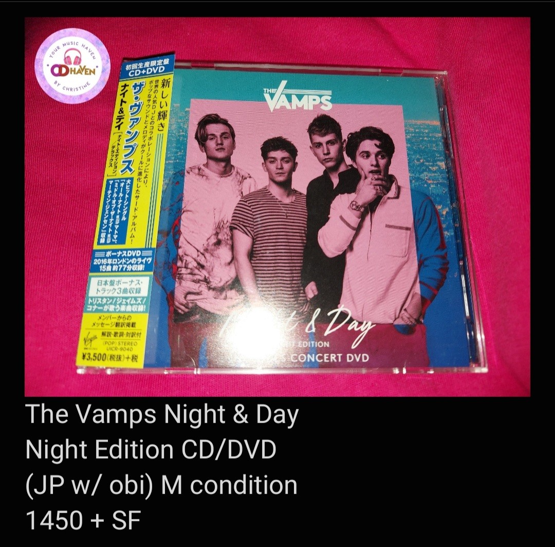 The Vamps Night & Day Night Edition CD/DVD (unsealed), Hobbies & Toys ...