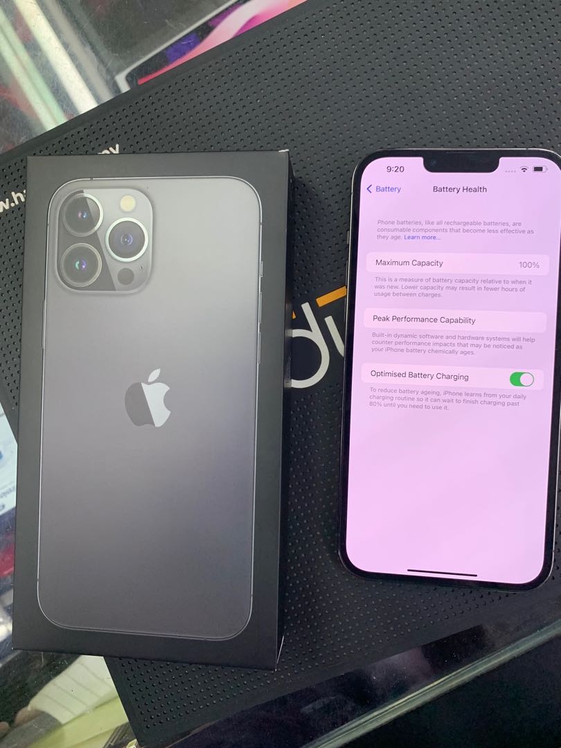 Used iPhone 13 pro max 128gb graphite 9/10, Mobile Phones & Gadgets ...