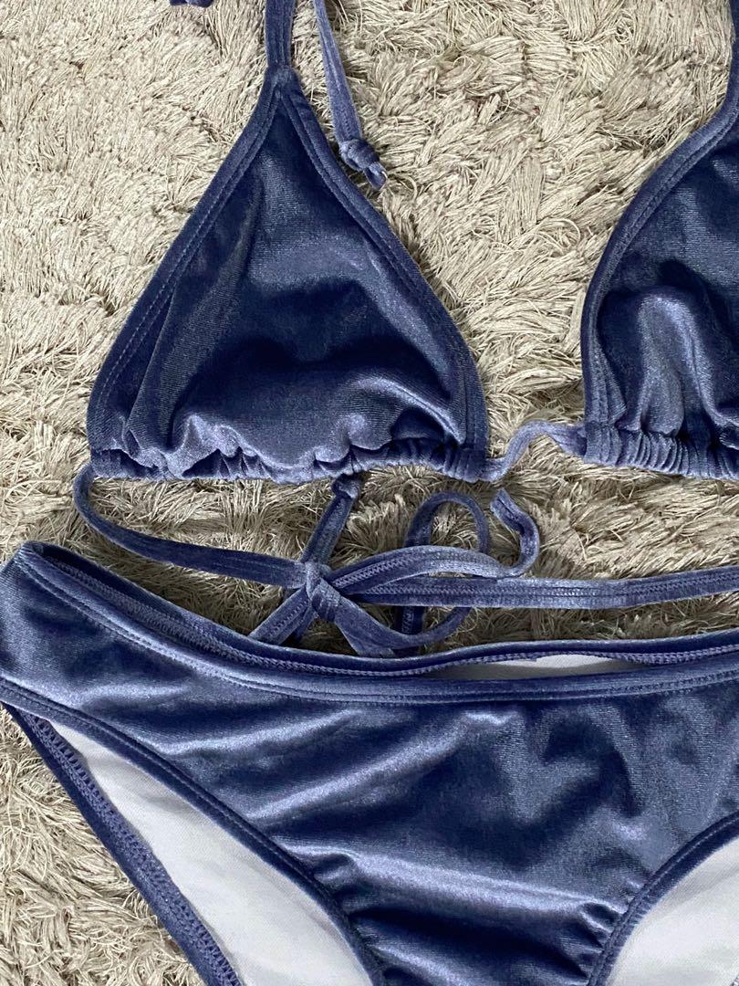 Velour Velvet Bikini, Women's Fashion, Swimwear, Bikinis & Swimsuits on ...