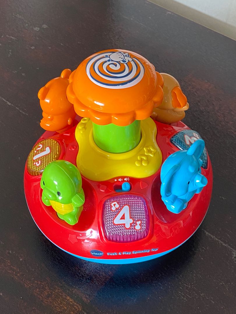 VTech Push & Play Spinning Top, Babies & Kids, Infant Playtime on Carousell
