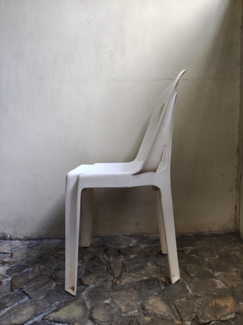 White Mono Block Chair, Furniture & Home Living, Furniture, Chairs on ...