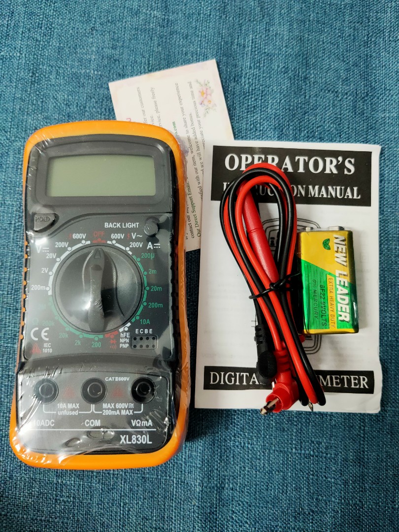 XL830L 2000 Count Pocket Digital Multimeter Voltage Tester Home ...
