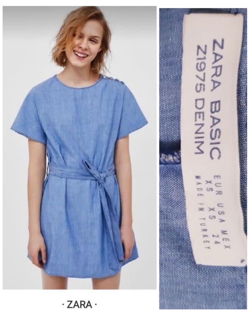 Zara soft denim dress, Women's Fashion, Dresses & Sets, Dresses on ...
