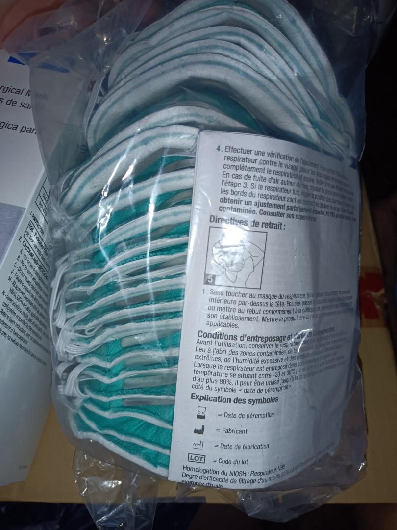 1860 N95 Respirator Face Mask NIOSH Approved N95, Health & Nutrition ...