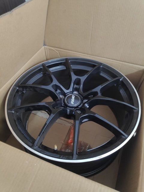 18" Rays Rep Rims, Car Accessories, Tyres & Rims on Carousell