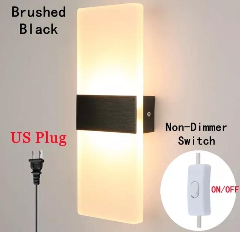 1pc Modern Mini LED Wall Lamp Acrylic 85-265V Simple Bedroom Sconce ...