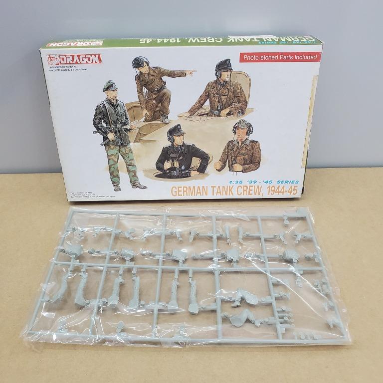 全新絕版 Dragon 威龍 6014 (1993年)-1/35-德國坦克乘員組 1944-45 / German Tank Crew ...