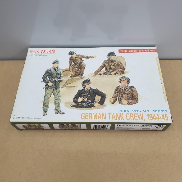 全新絕版 Dragon 威龍 6014 (1993年)-1/35-德國坦克乘員組 1944-45 / German Tank Crew ...