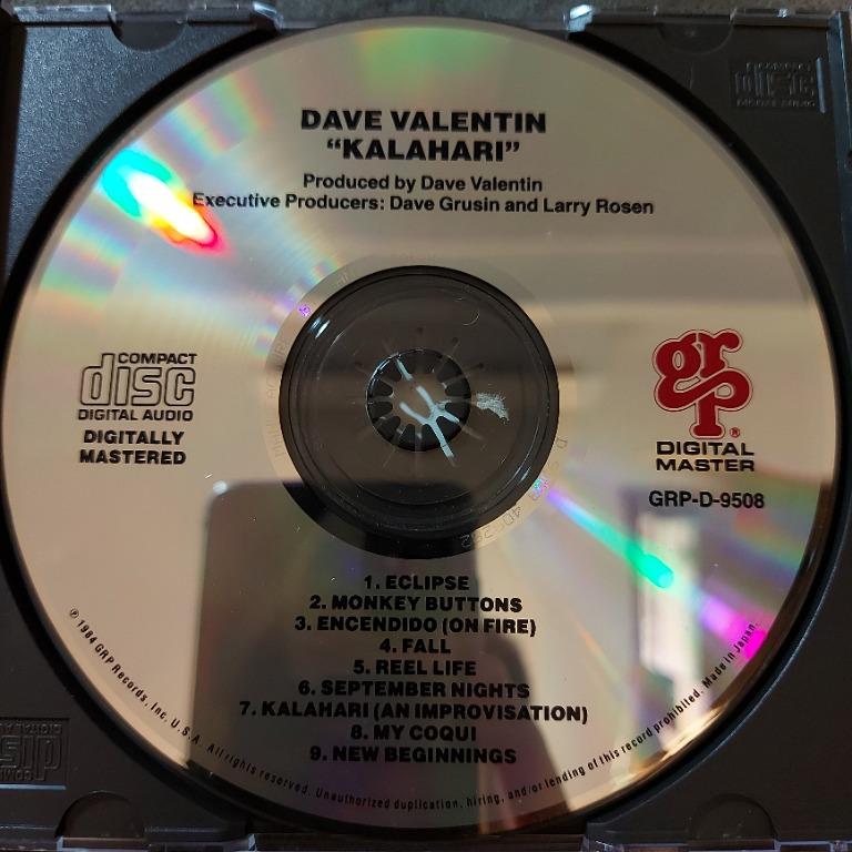 (日本三洋版) grp jaZZ．DAVE VALENTiN (fLute) - kALAHARi 精選 CD (84年 mfg by SANYO jAPAN, 原圧三洋盒), 興趣及遊戲 ...